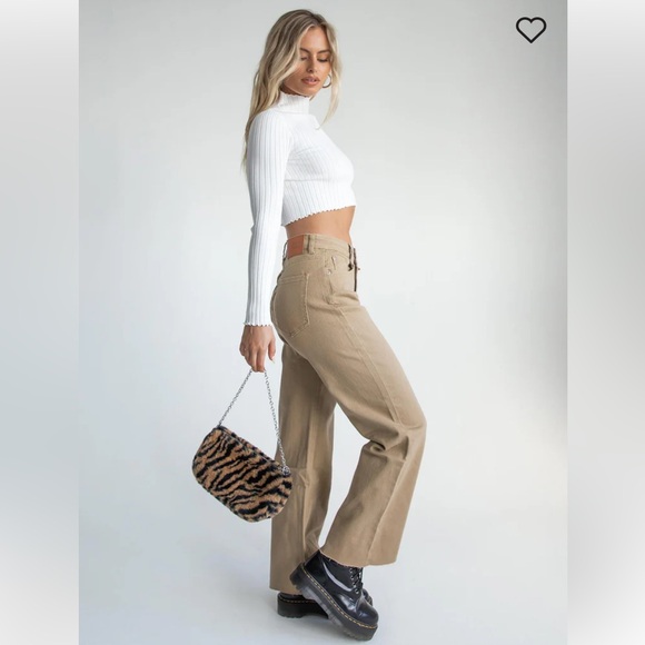 Princess Polly | Jeans | Princess Polly Elianna Jeans Taupe Size 6 ...